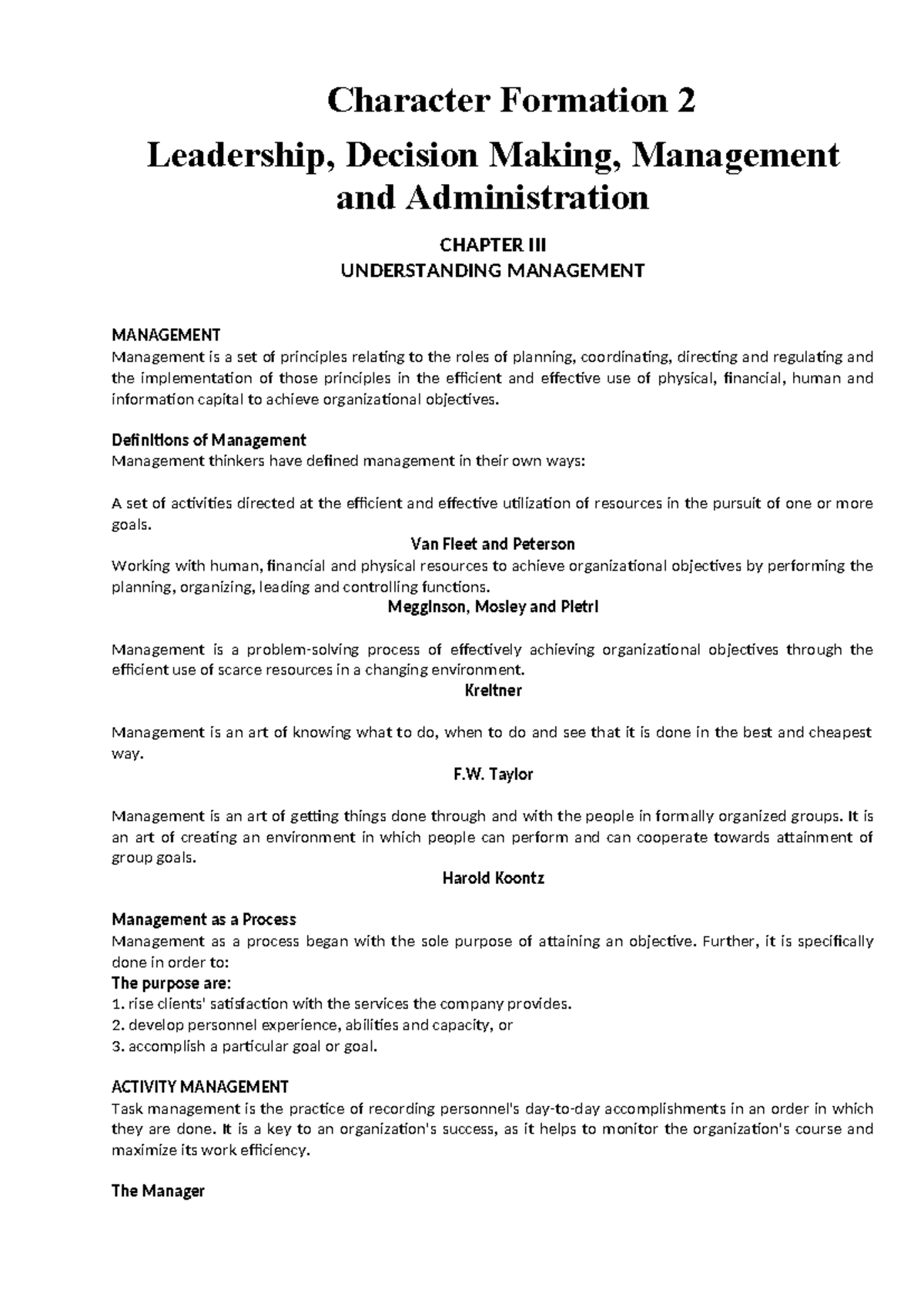 Pointers-for-finals-Character-Formation-2-chapter-3-5 - Character ...