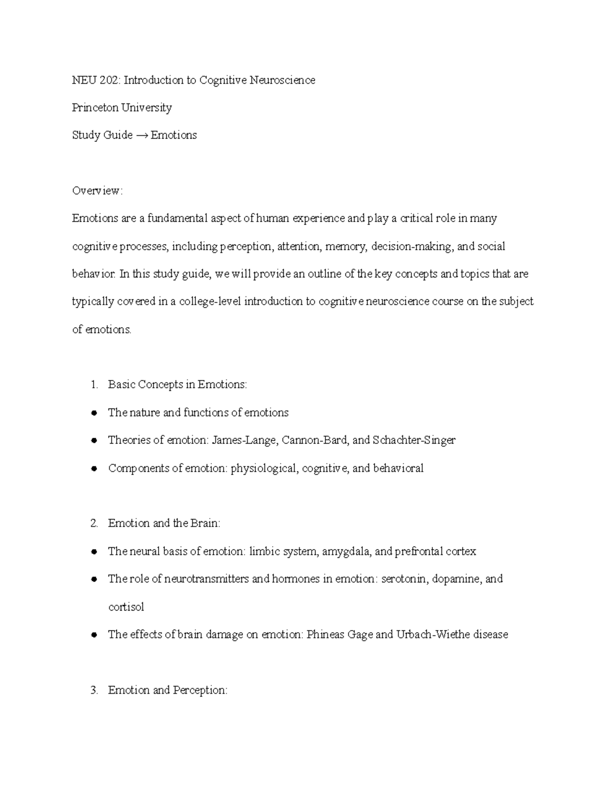 Memory Notes Neuroscience - NEU 202: Introduction to Cognitive ...