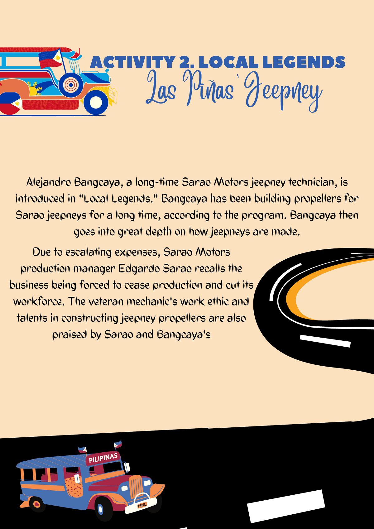 Activity 2. Local Legends - ACTIVITY 2. LOCAL LEGENDS Las Piñas ...