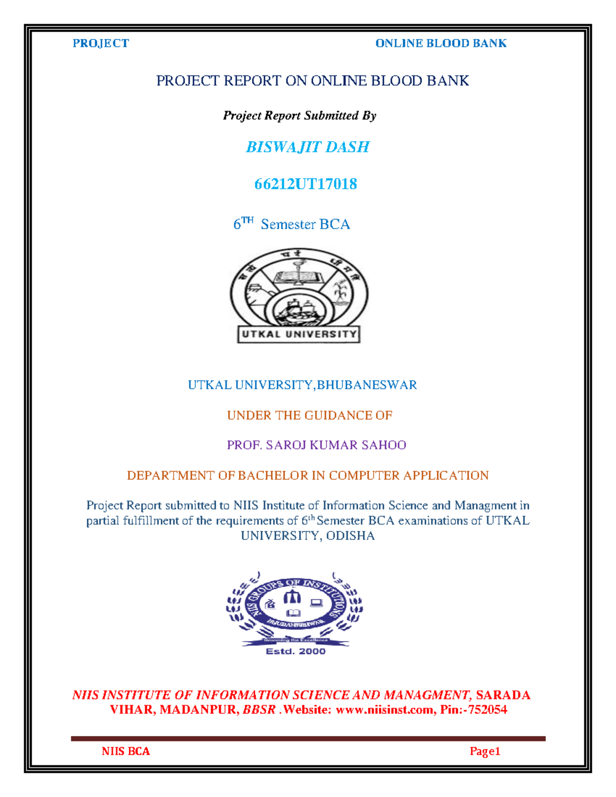 Coolblood - Copy - abc - PROJECT REPORT ON ONLINE BLOOD BANK Project ...