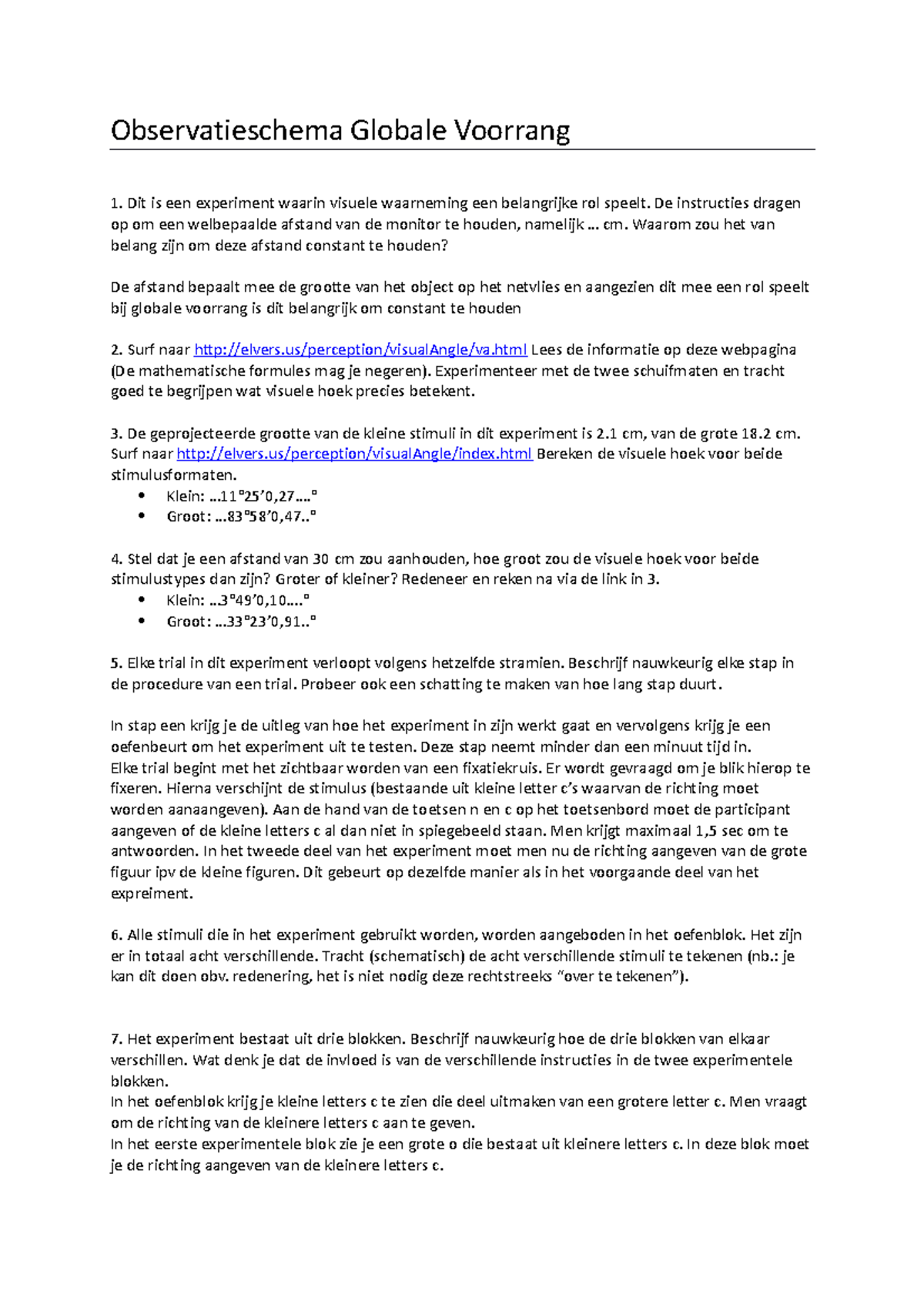 Observatieschema Globale Voorrang - Ontwikkelingspsychologie I - VUB ...