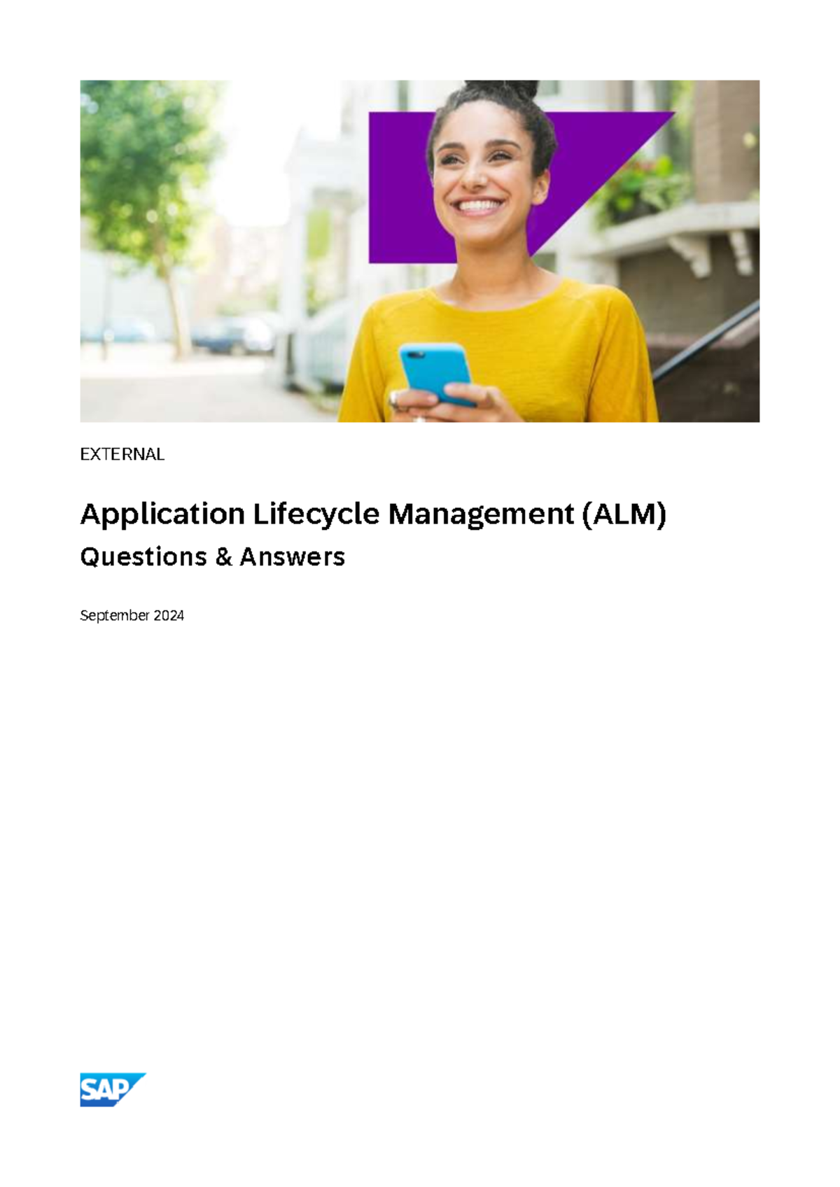 QA ALM - SAP ALM - EXTERNAL Application Lifecycle Management (ALM ...
