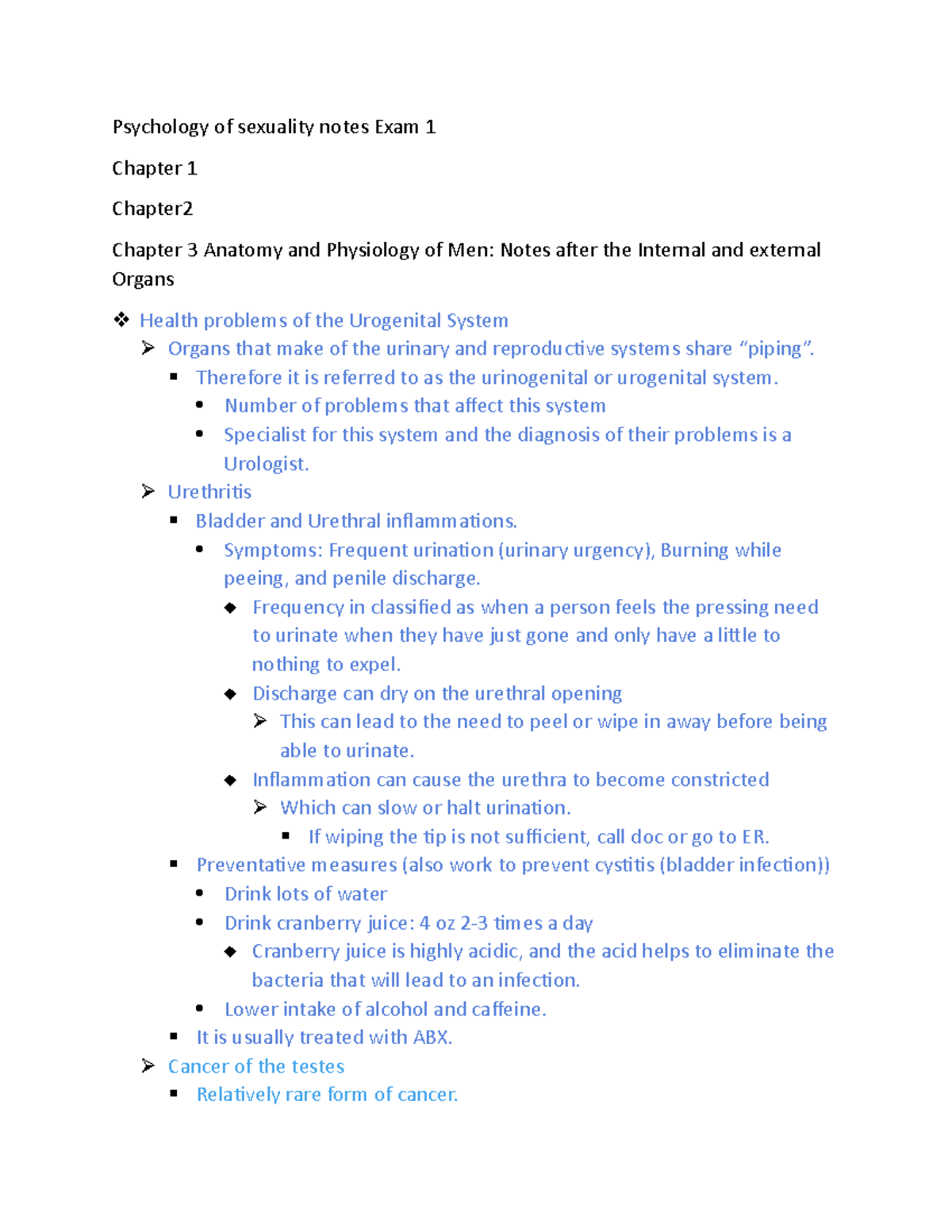 Psychology of sexuality Textbook notes Chapter 3 (exam 1) - Psychology ...