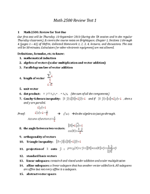 Homework 5 solutions - 261 Math 2501 Homework Collected Homework Number ...