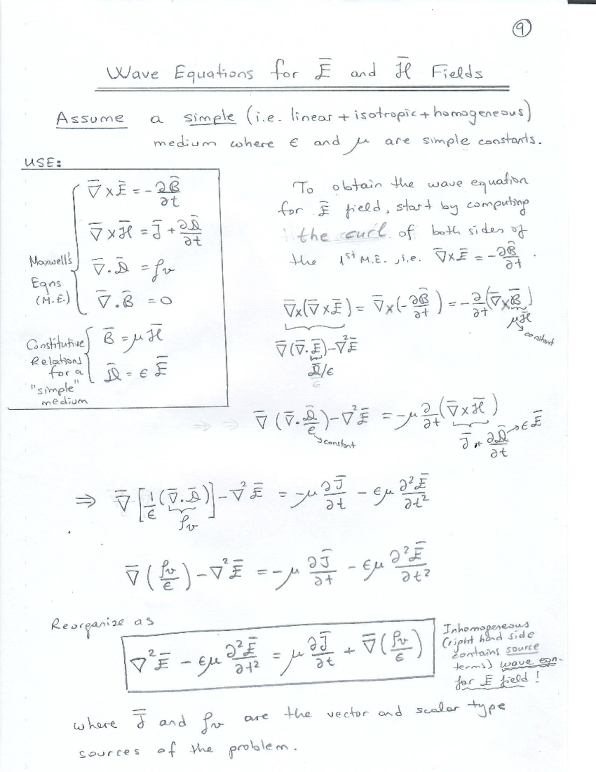 Lecture Notes-3 on Wave Equations-pg 9-16-edited - Electromagnetic ...