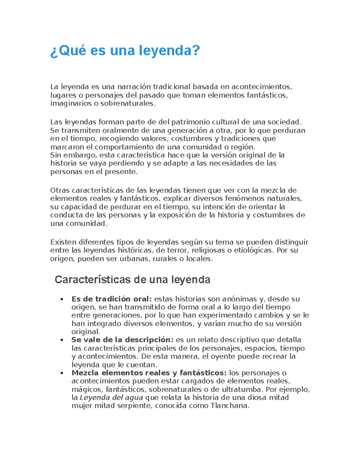 QUE ES UNA Leyenda - ¿Qué es una leyenda? La leyenda es una narración ...