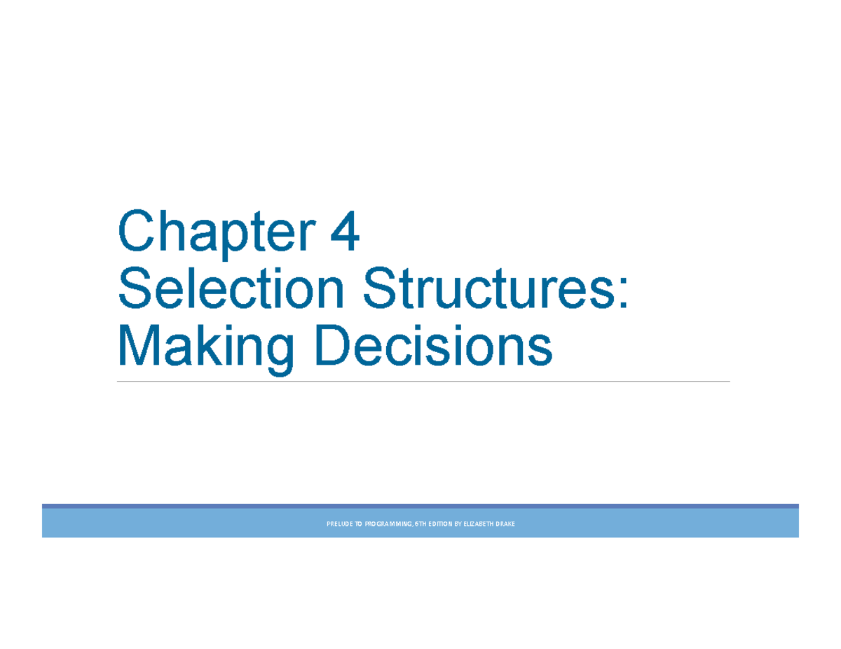 Prelude Programming 6ed pp04, lecture notes - Information Technology ...