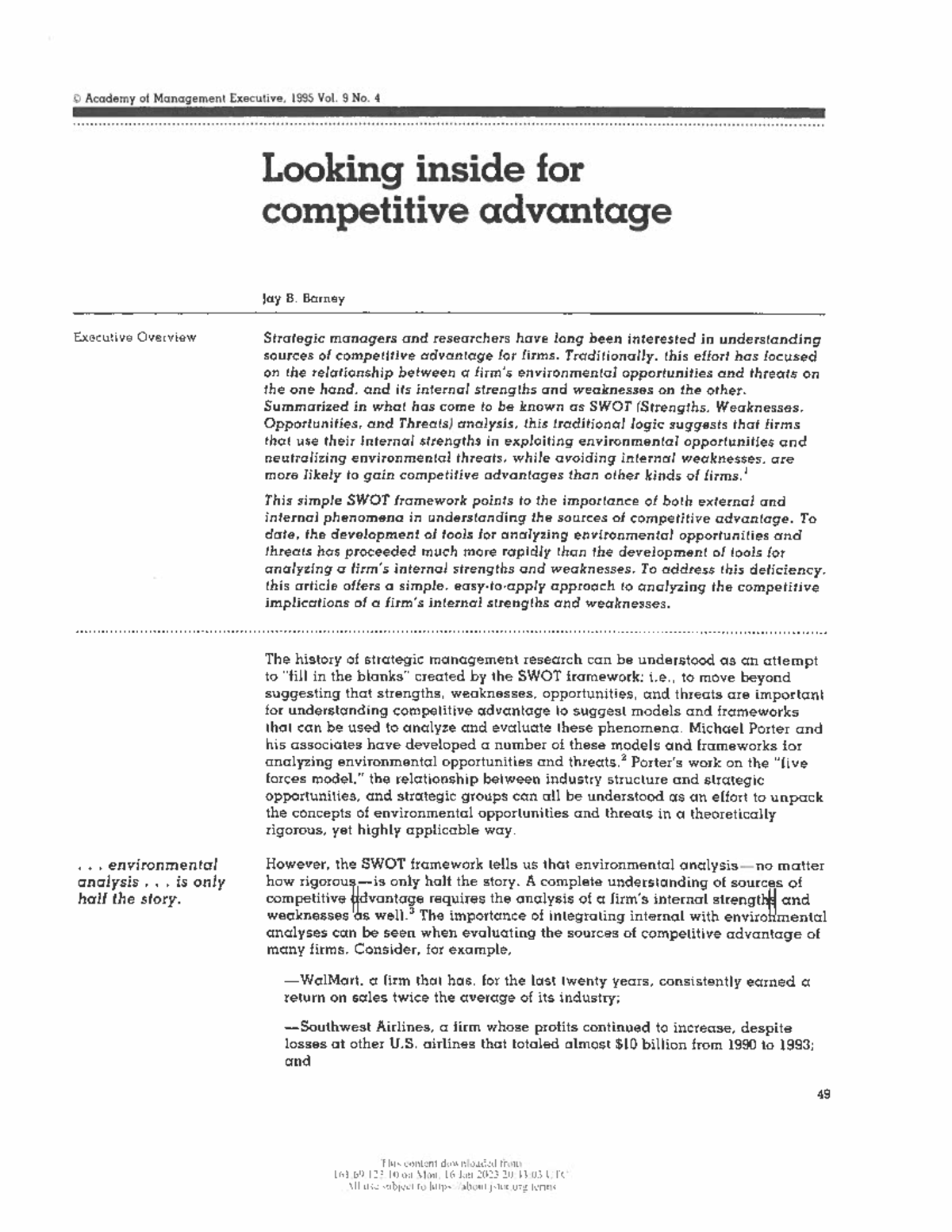 Classic Article Barney - ECON 203 - Studocu