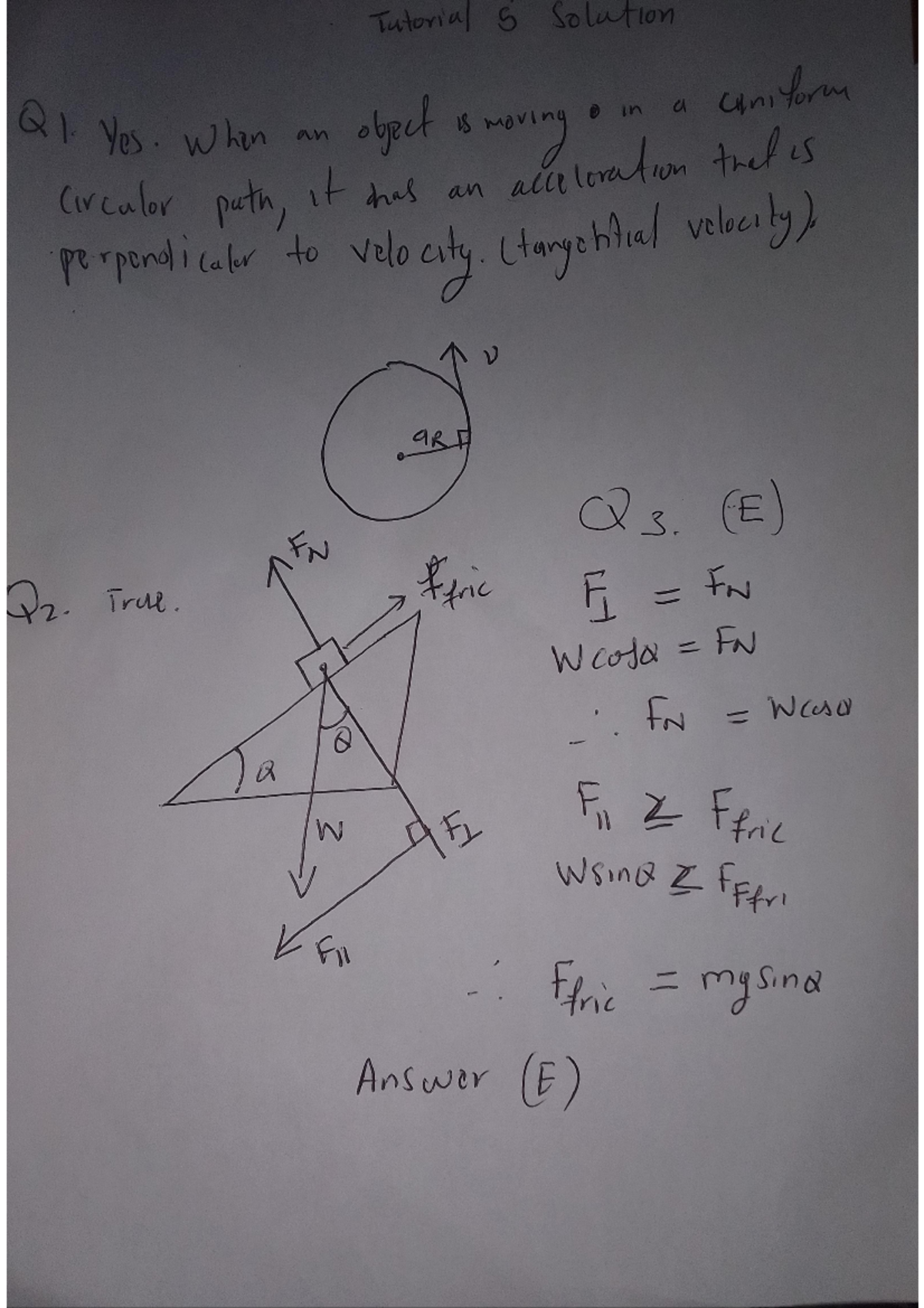 Tut 5 solutions - PHYS 131 - Studocu
