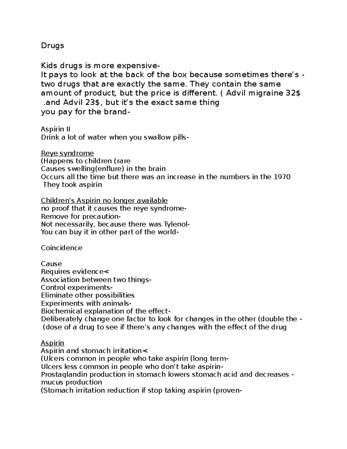 Drugs 101 - NOTES OF COUSE MATERIAL. PART 1 AND PART 2 - Drugs Kids ...