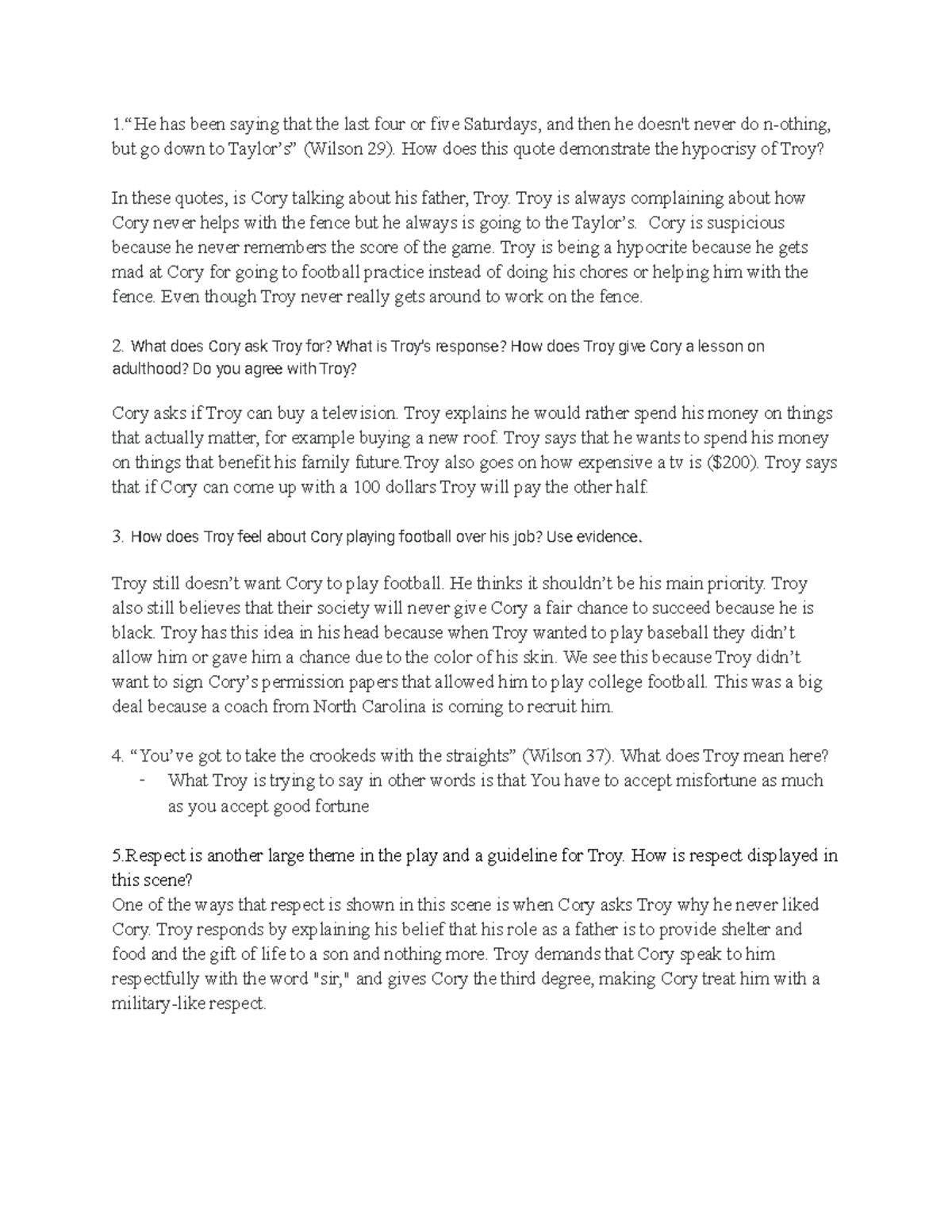 English question - These are my notes. My notes are based off of my ...