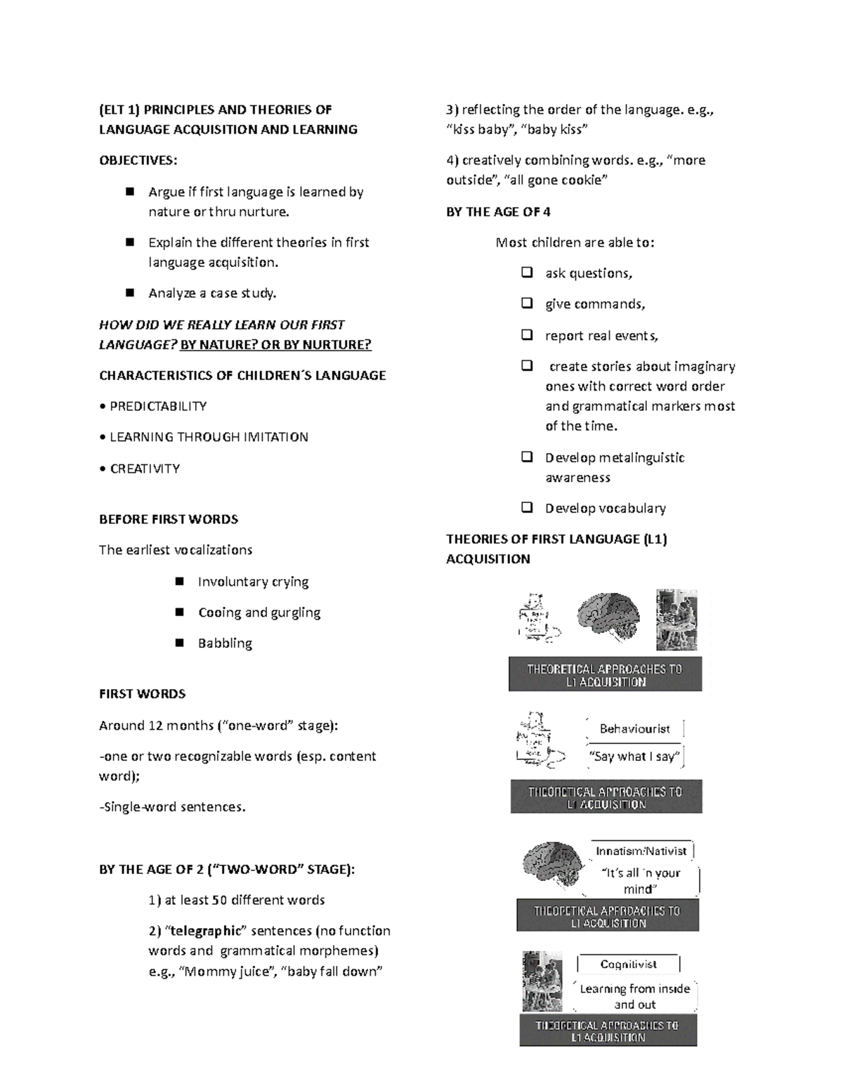 ELT 1 week 3 - hahahahahaa - (ELT 1) PRINCIPLES AND THEORIES OF ...