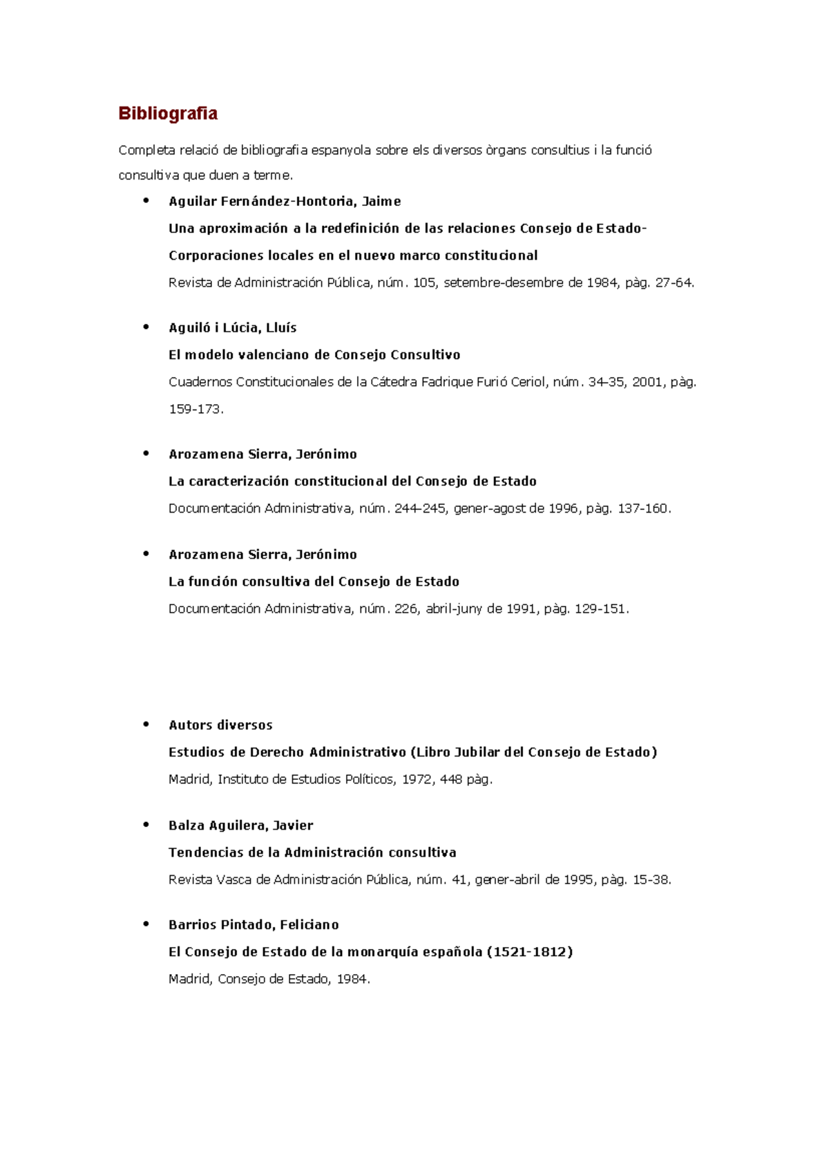 Bibliografia ilustrada para algunos alumnos - Bibliografia Completa ...