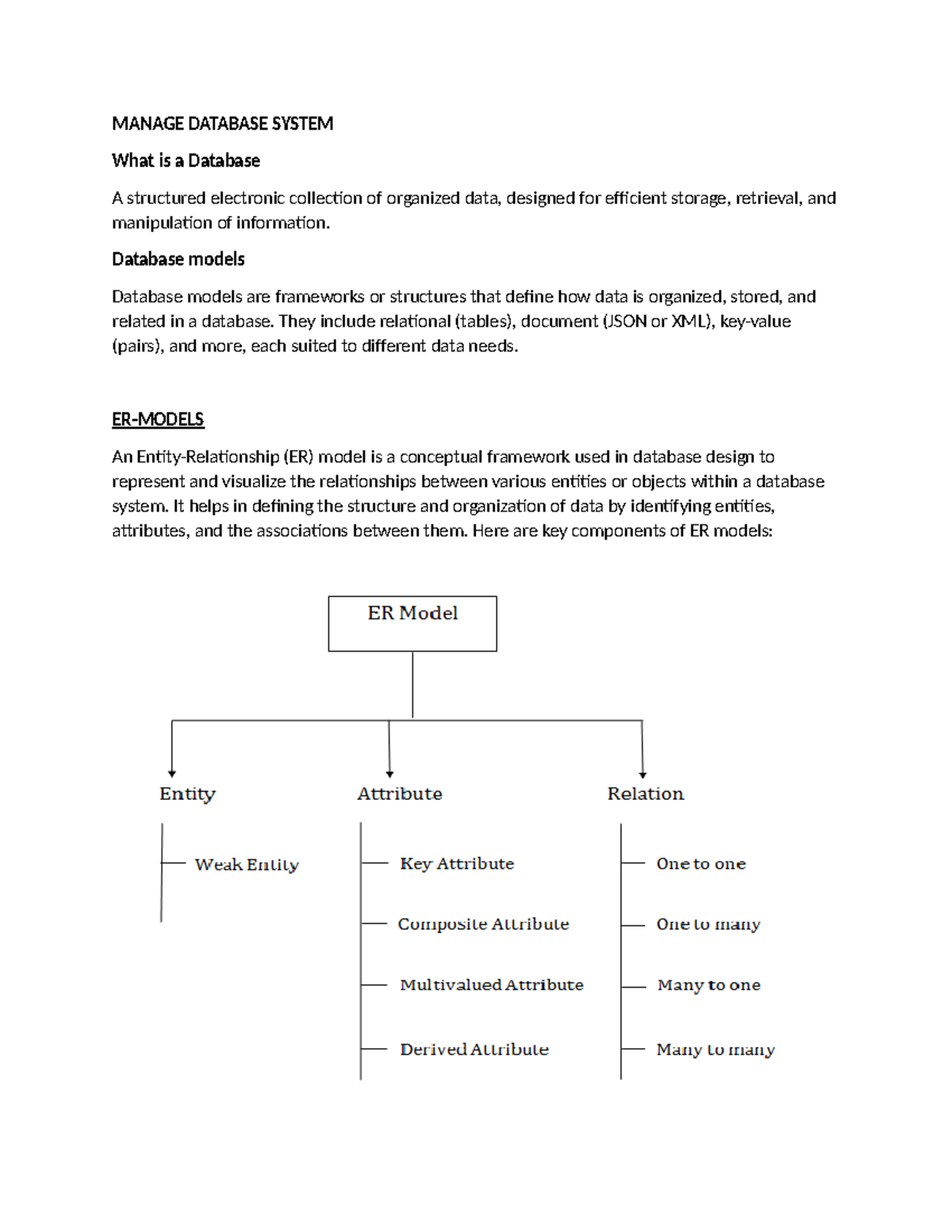 Manage Database System - MANAGE DATABASE SYSTEM What is a Database A ...