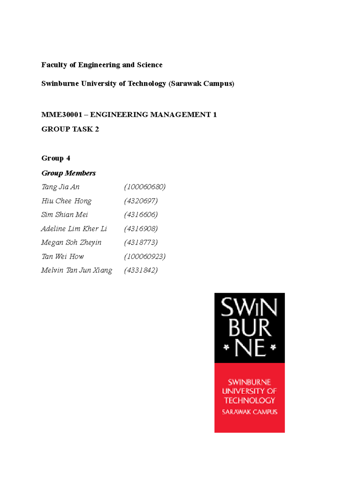 Final- Compiled-V1 - Faculty of Engineering and Science Swinburne University of Technology ...