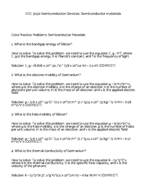 MC1-ECE 3450 Semiconductor Devices- Semiconductor Materials - ECE 3450 ...