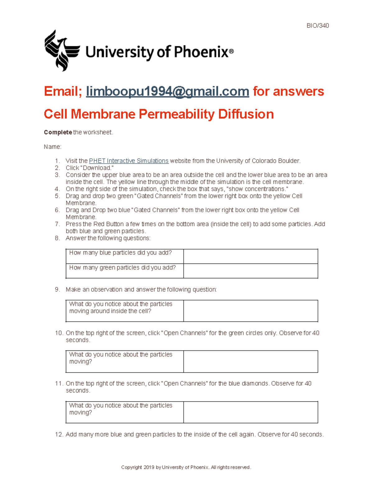 Cell transport - assignments - BIO/ Email; limboopu1994@gmail for ...