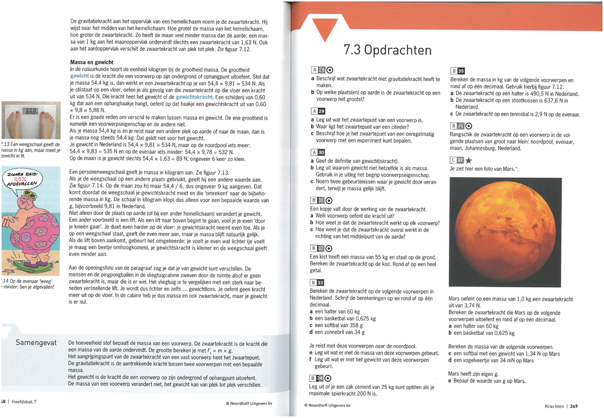 § 7.3 boek klas 2 leerstof deel 2 - Natuurkunde en Scheikunde - Studeersnel