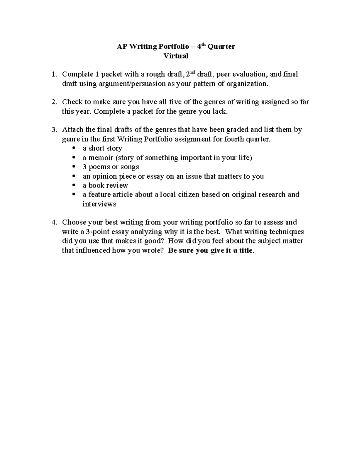 Brooklyn Brownlee - AP Writing Portfolio 4th Quarter Virtual - AP ...