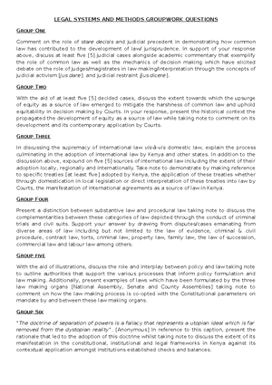 Legal systems and methods lecture notes - LEGAL SYSTEMS & METHODS ...