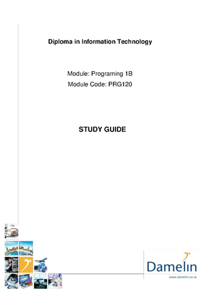Programming 1A Study Guide - Diploma in Information Technology Module ...