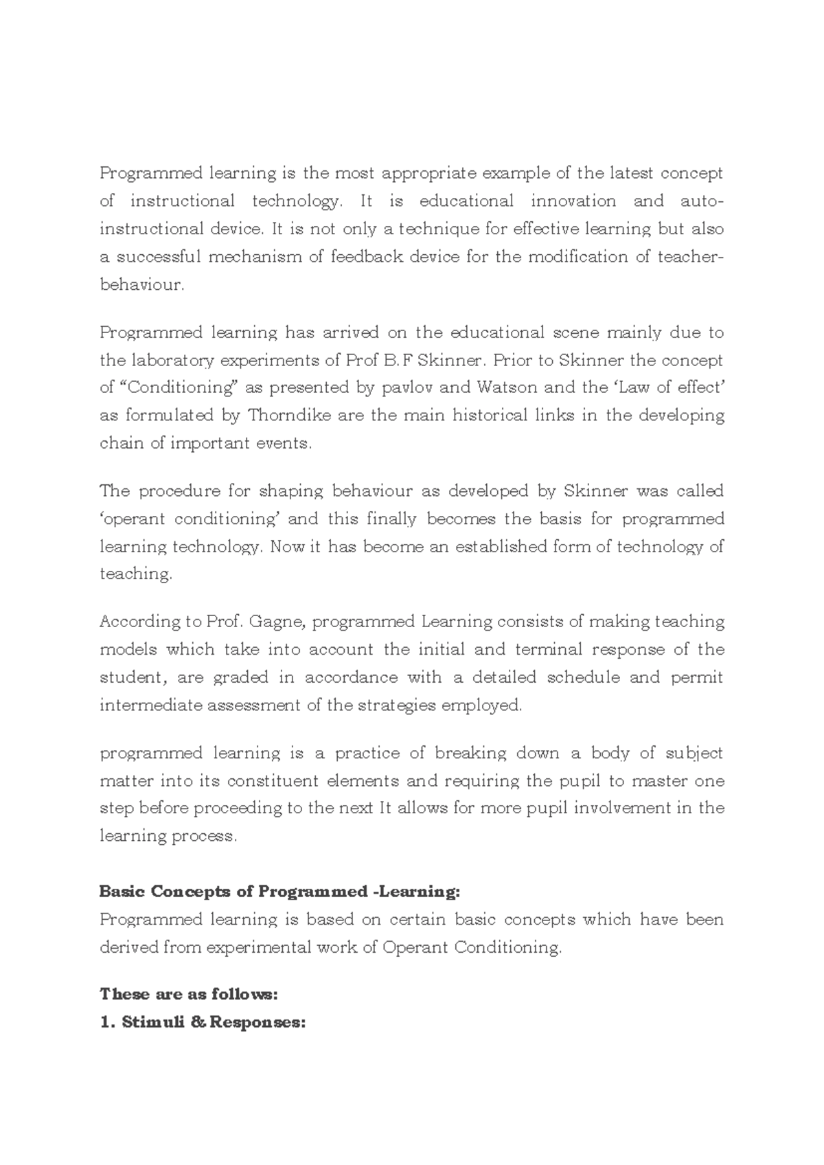 Programmed- Learning-converted - Programmed learning is the most ...