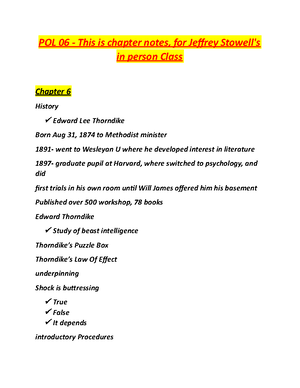 POL 10 - chapter notes, for Jeffrey Stowell's in person Class ...