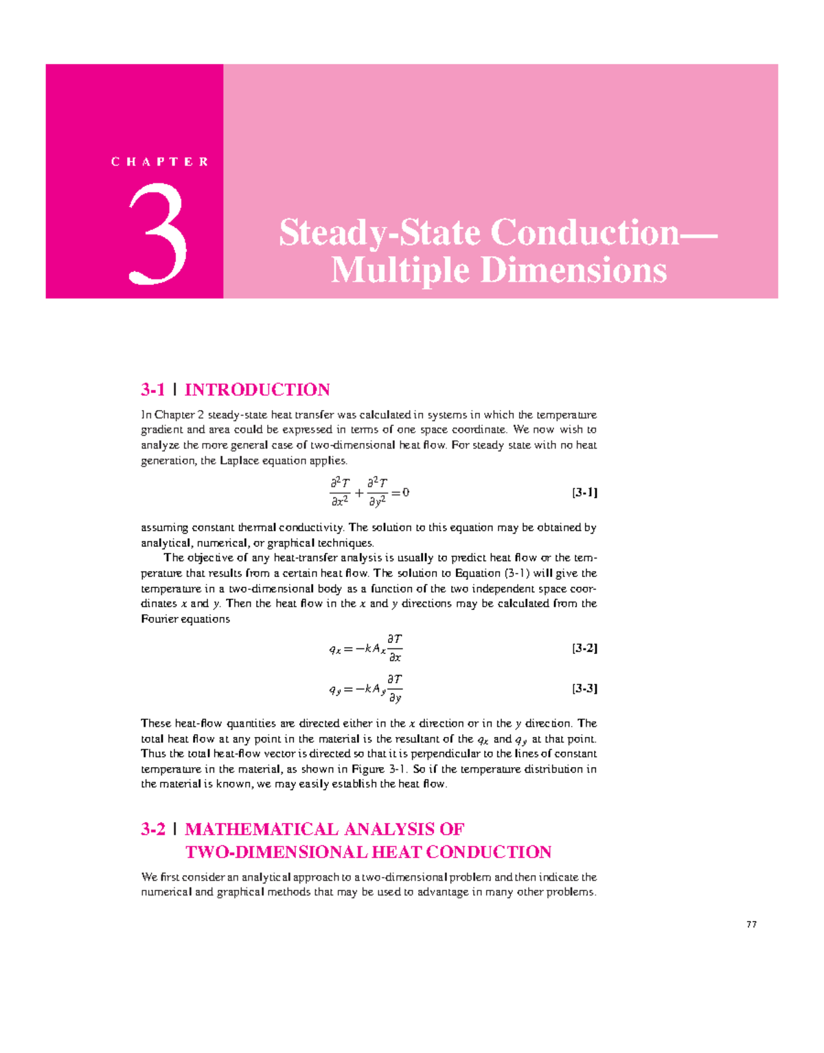 Ch. 03 Conduction M-D - heat transfer sheets - CHAPTER 3 Steady-State ...