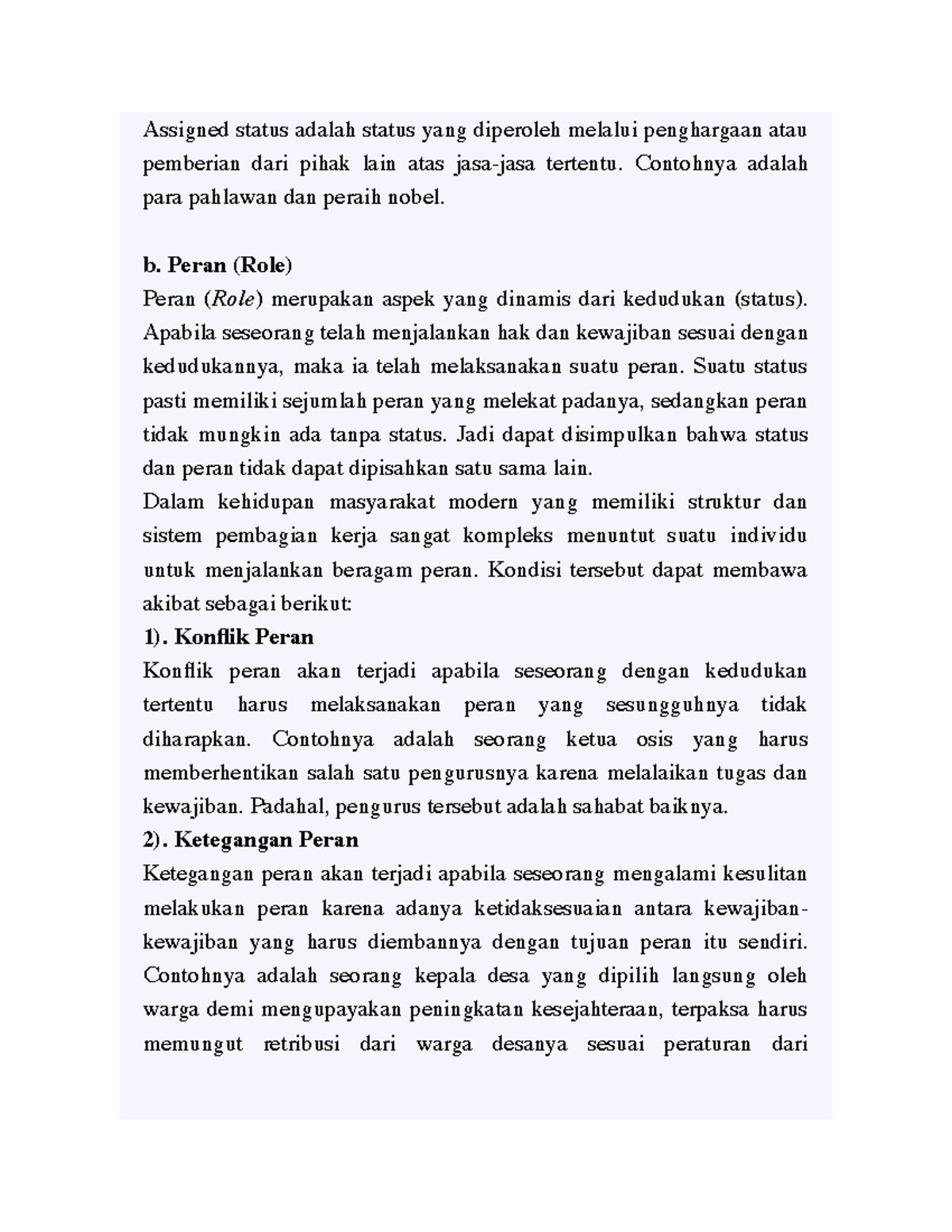 Stratifikasi Sosial-31 - Assigned status adalah status yang diperoleh ...