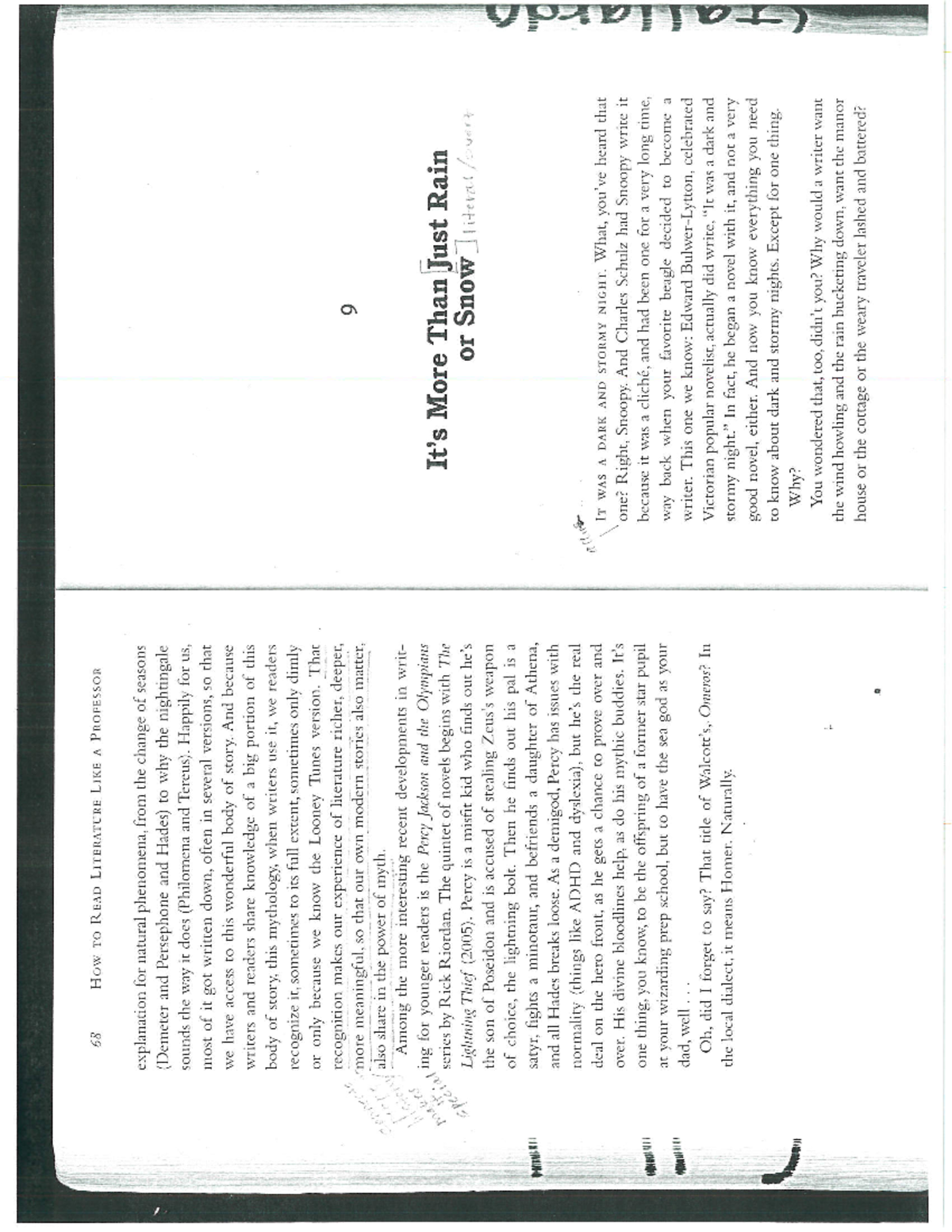 Chapter 9 More Than Just Rain or Snow - 68 How TO READ LITERATURE LIKE ...