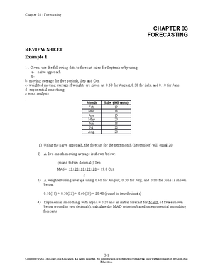 Location analysis review sheet - LOCATION PLANNING AND ANALYSIS ...