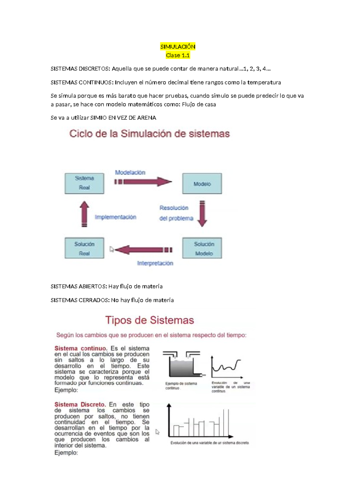 Simulación de sistemas discretos - SIMULACIÓN Clase 1. SISTEMAS ...