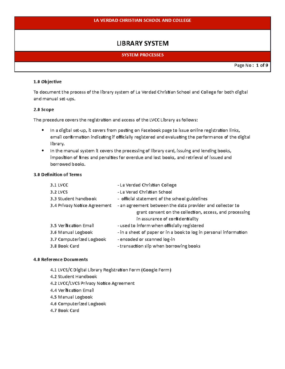 ISO-Standards-and-Procedure Group 2 - LIBRARY SYSTEM SYSTEM PROCESSES ...