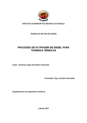 Projecto Final Pedro Viembe 1 - INSTITUTO SUPERIOR POLITÉCNICO KATANGOJI TRABALHO DE FIM DE ...