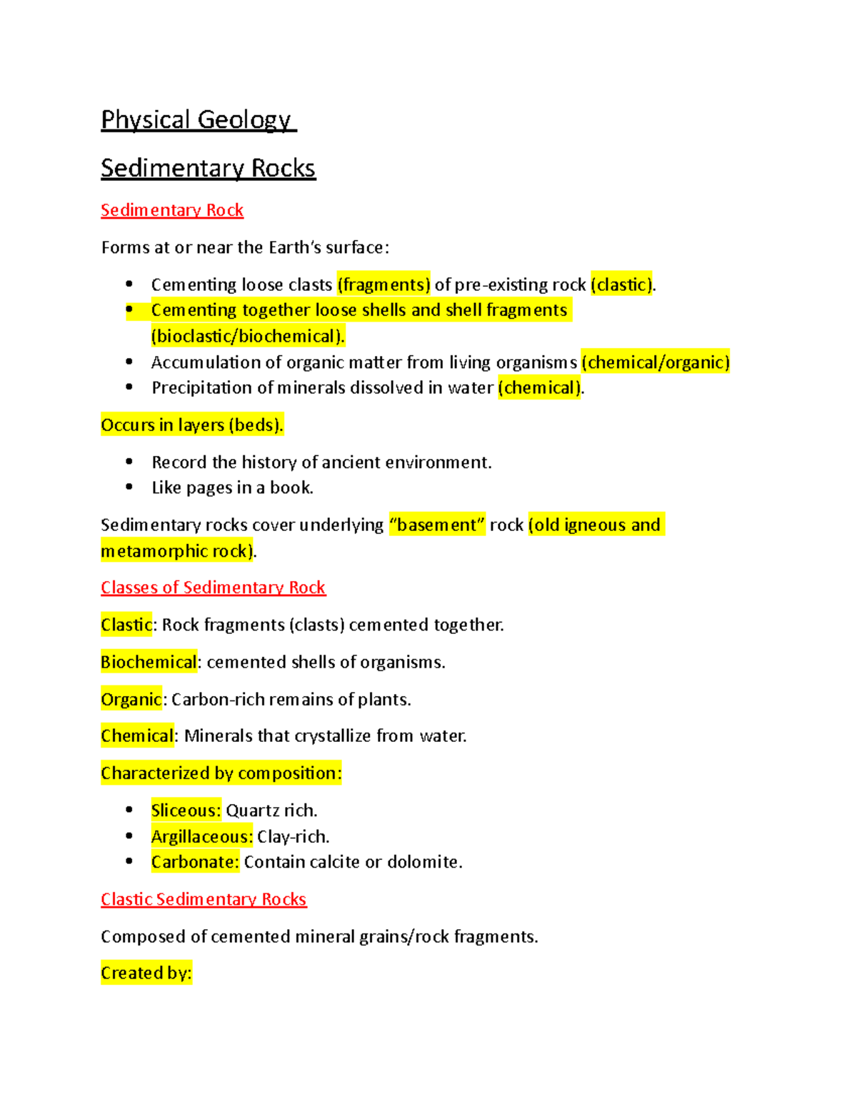 Sedimentary Rocks - physical geology - Physical Geology Sedimentary ...