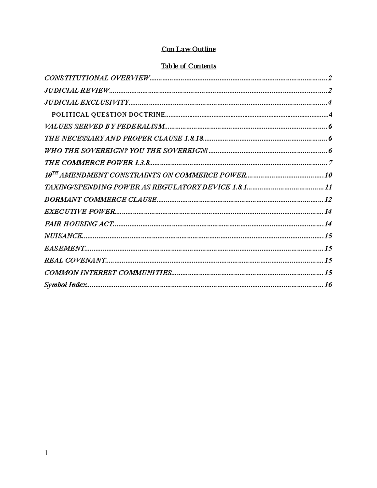 Constitutional Law Outline - 3 - Con Law Outline CONSTITUTIONAL - Studocu