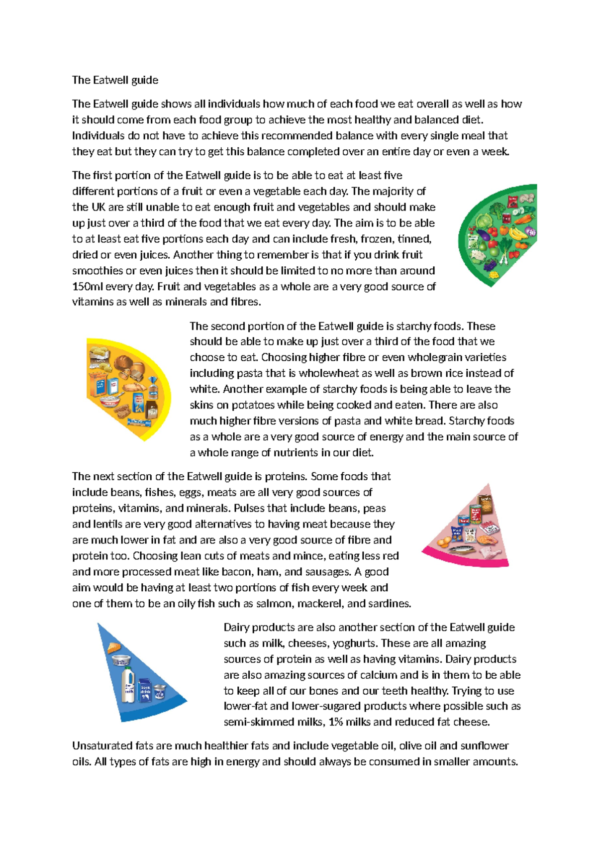 The Eatwell guide - The Eatwell guide The Eatwell guide shows all ...