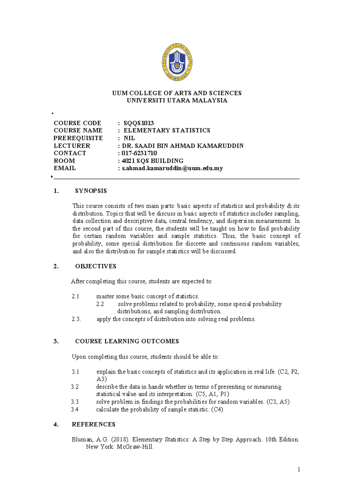 Syllabus Students temp2 SQQS1013 A231 - UUM COLLEGE OF ARTS AND ...