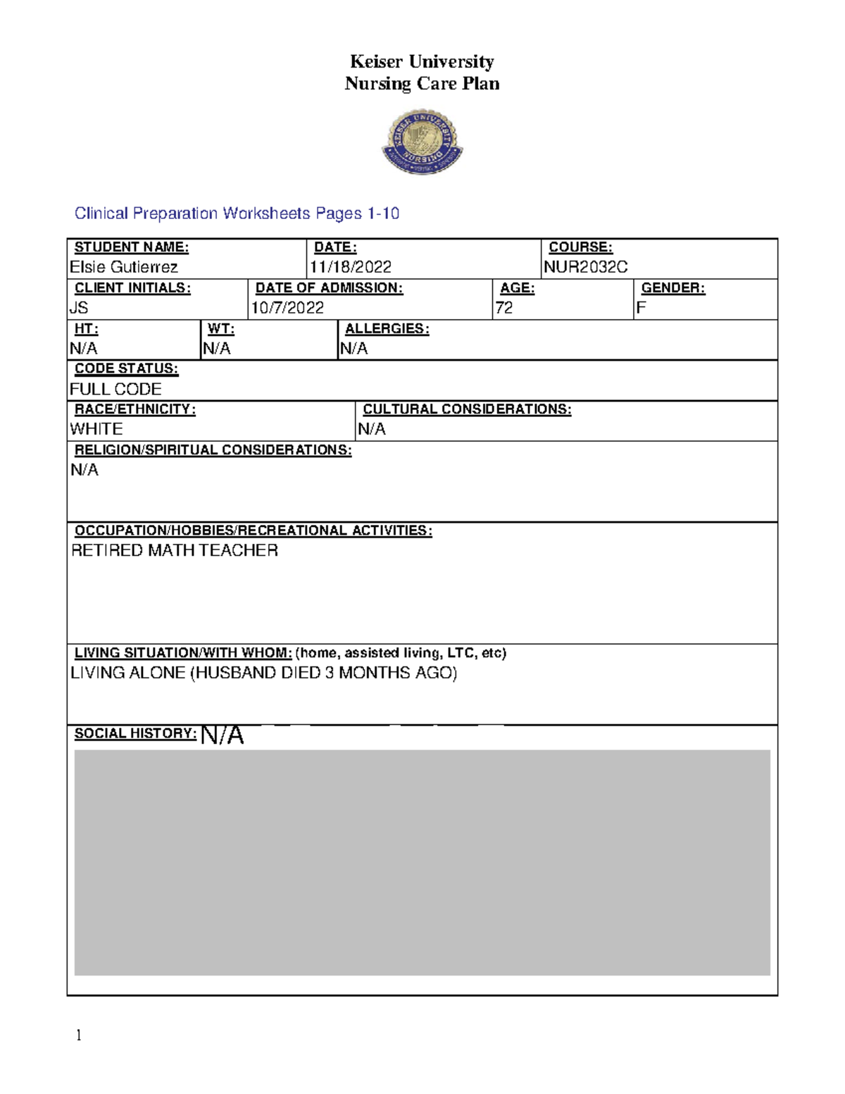 Care Plan Heart Failure - Nursing Care Plan Clinical Preparation ...
