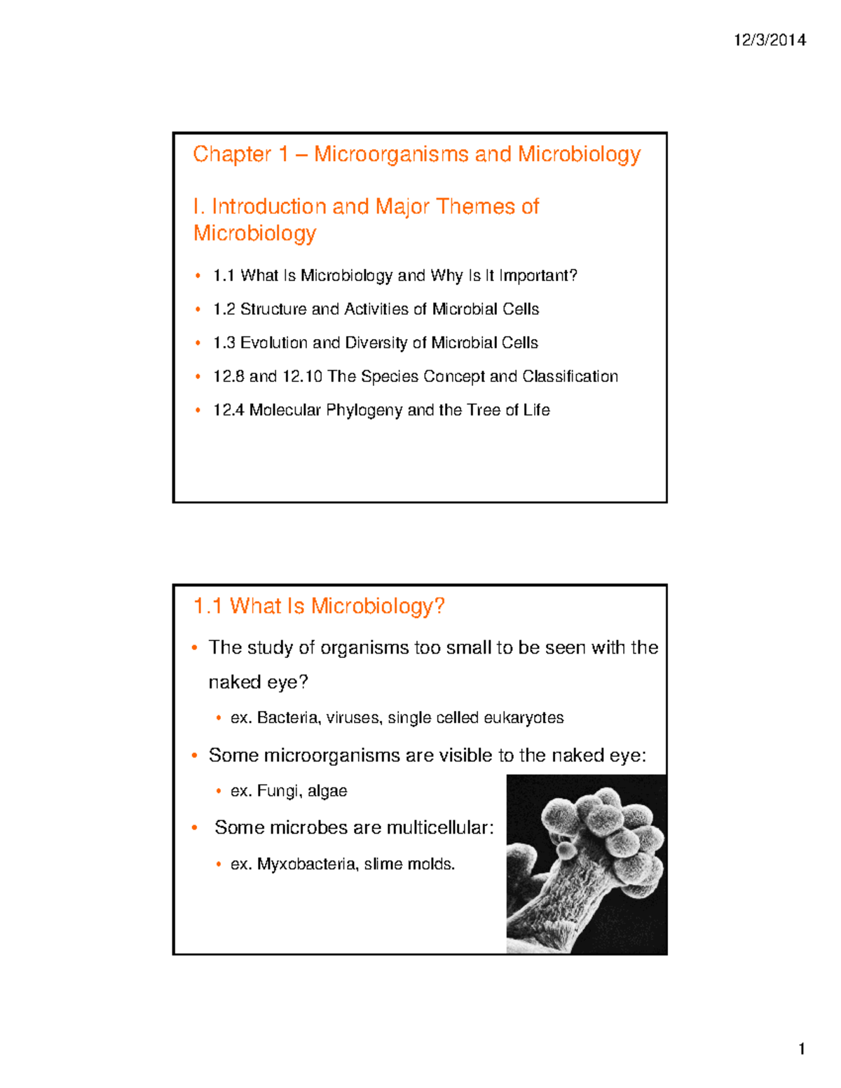 Part 1 - Microbiology and Microorganisms red [Read-Only] - Chapter 1 ...