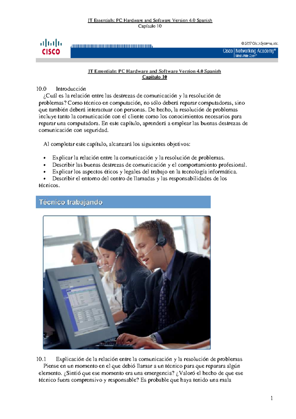 Capitulo 10 IT Essentials PC Hardware and Software Version 40 Spanish ...