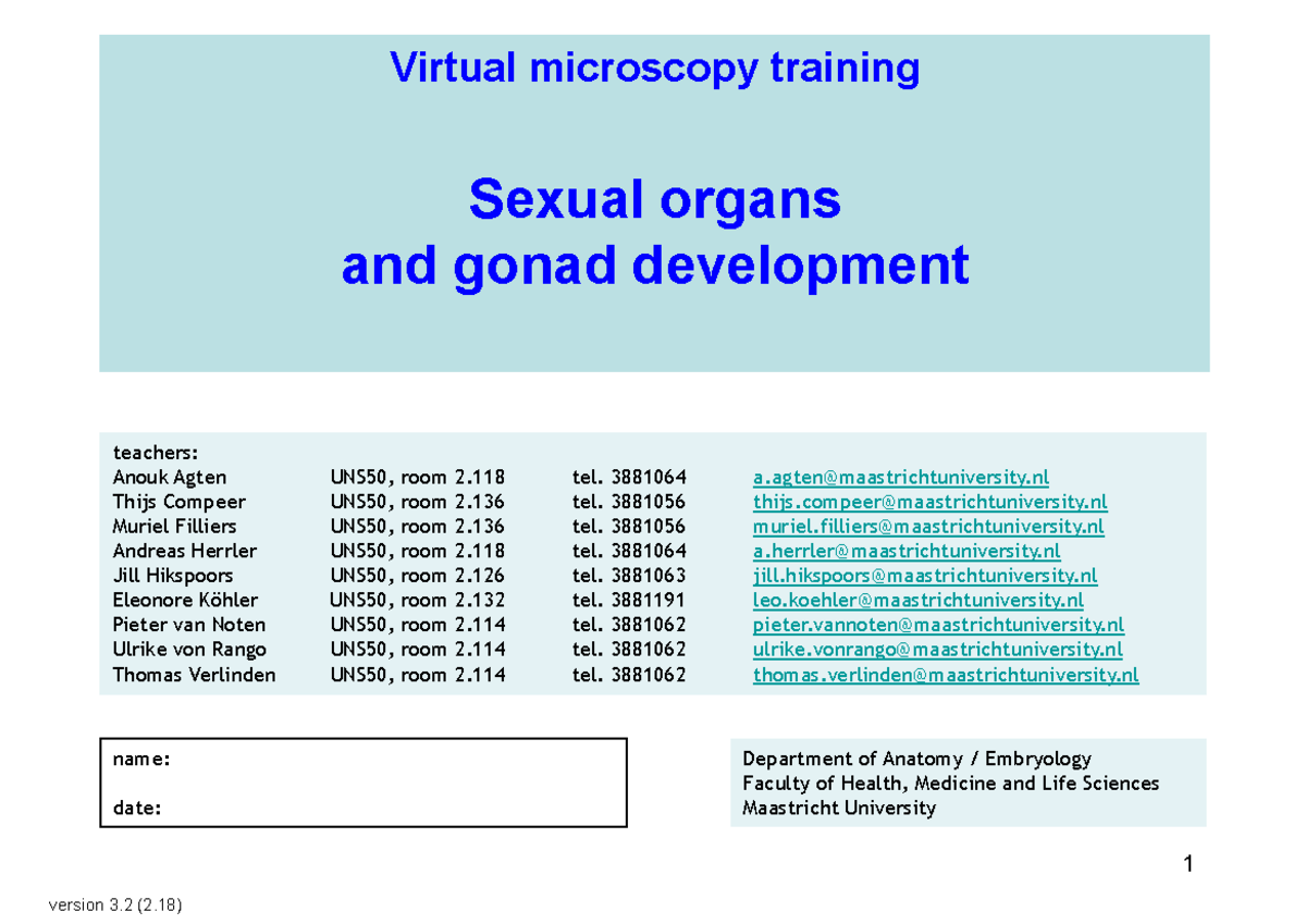 VM Sexual organs and gonad development - 1 Virtual microscopy training ...