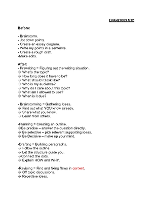 ENGQ 1089- Summary 2 - Mandatory for passing. - ENGQ 1089 Summary # In ...