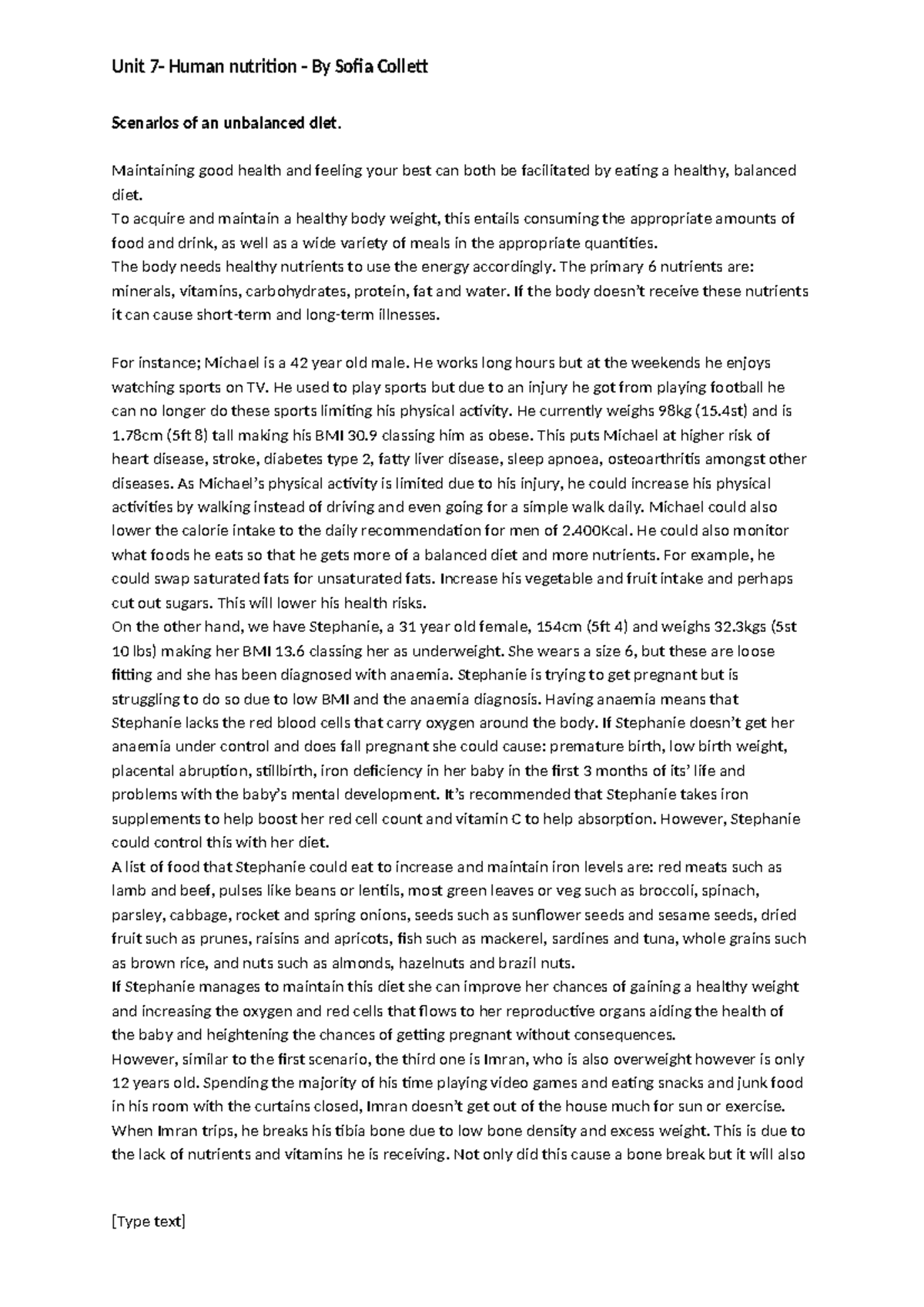 Unit 7 - Human Digestive System Script - Unit 7- Human nutrition - By ...