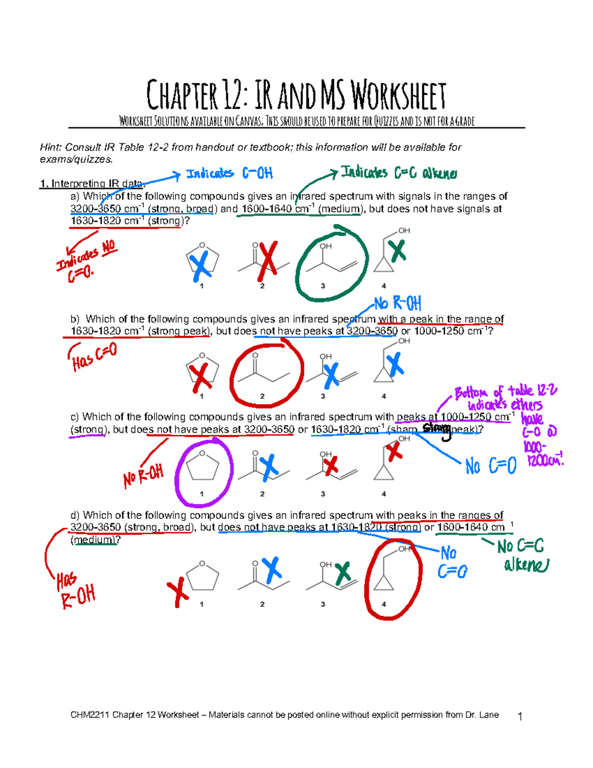 Ch 12 Worksheet Solutions - CHM2211 Chapter 12 Worksheet – Materials cannot be posted online ...