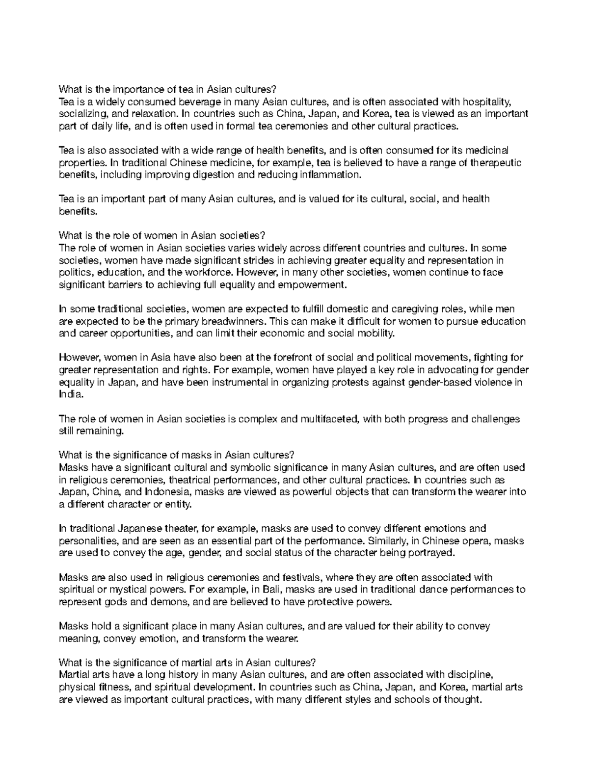 Intro to Asian Humanities 6 - What is the importance of tea in Asian ...