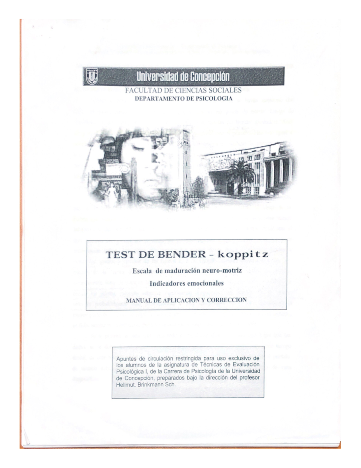 Bender 1 - ......... - Introducción a la psicología - Studocu