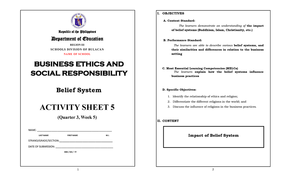 Q3-W5-LAS-Business-Ethics-Social-Responsibility ang title - BUSINESS ...