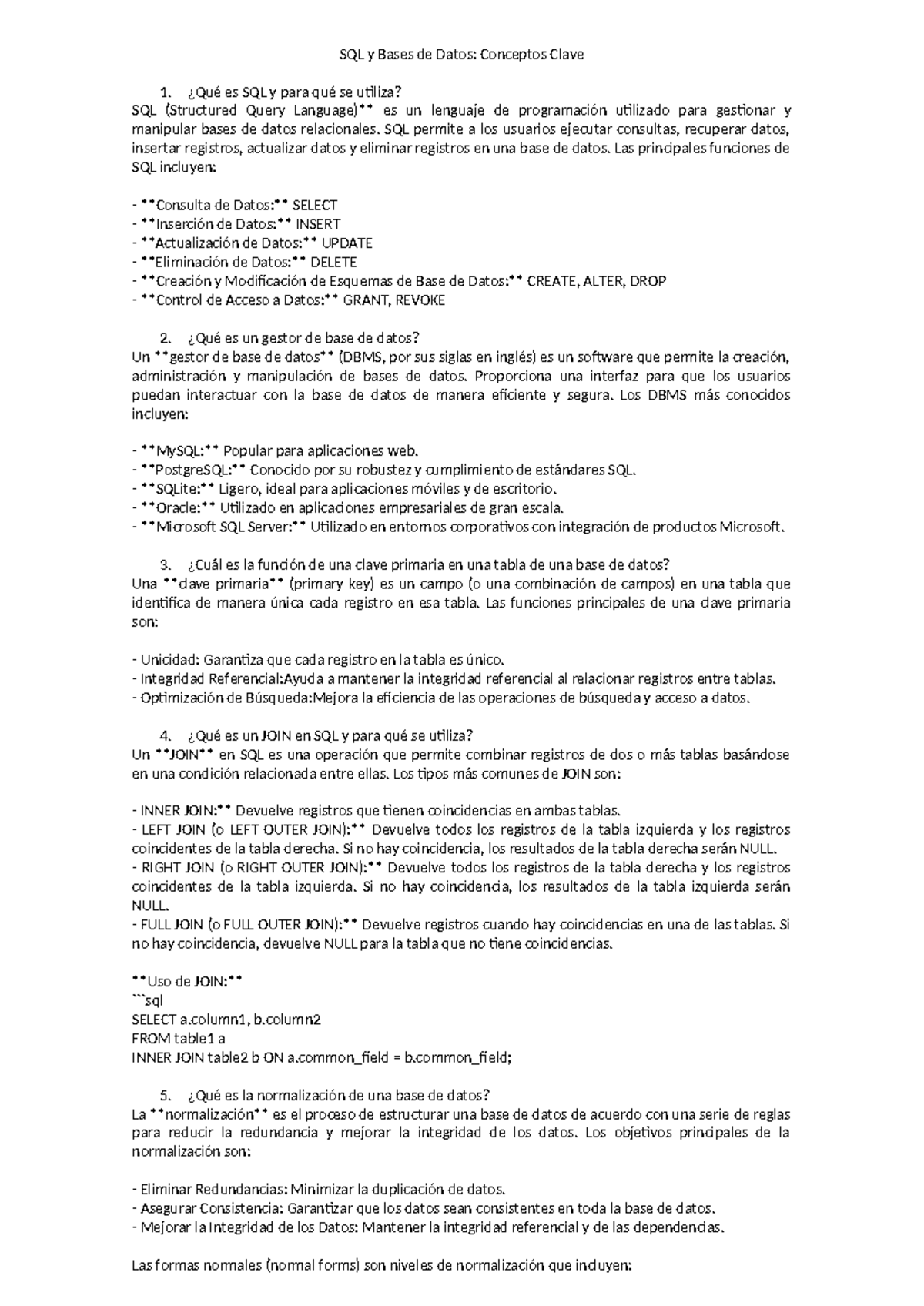 SQL y Bases de Datos - resumen de programación - SQL y Bases de Datos ...