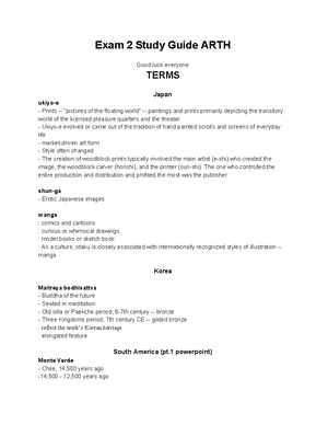 Art History Exam 1 - Lecture notes Full Exam 1 - Art History Notes Exam ...